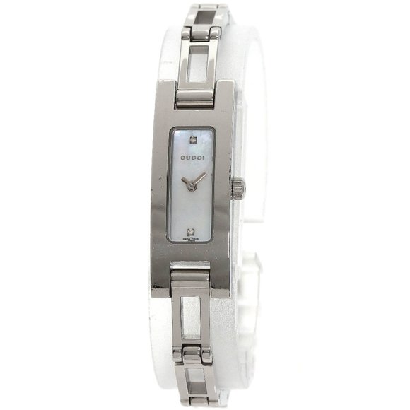 Gucci | Accessories | Gucci 390l Square Face Watch Stainless Steelss ...